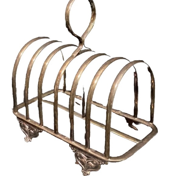 silverplate | Accents | Vtg Silver Plate 6 Slots Arch Shape Loop Footed ...